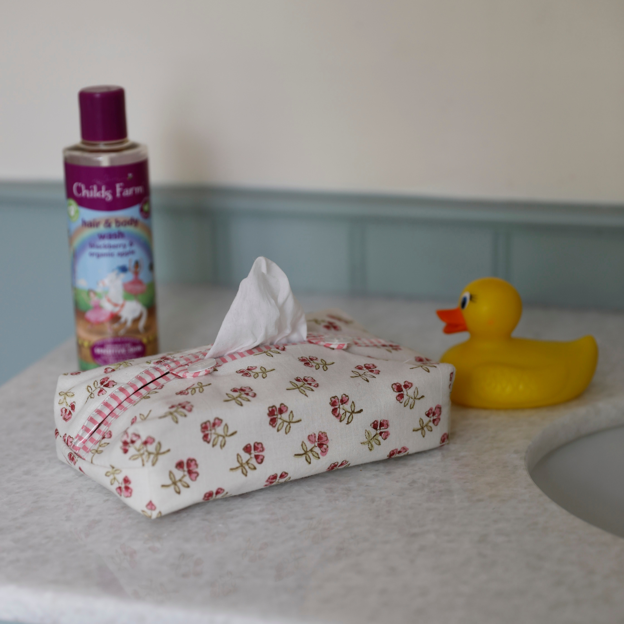 Pink Ditsy Wet Wipe Holder