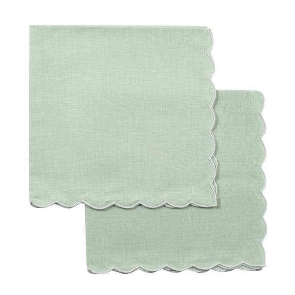 Green Scallop Napkin - Set of 4