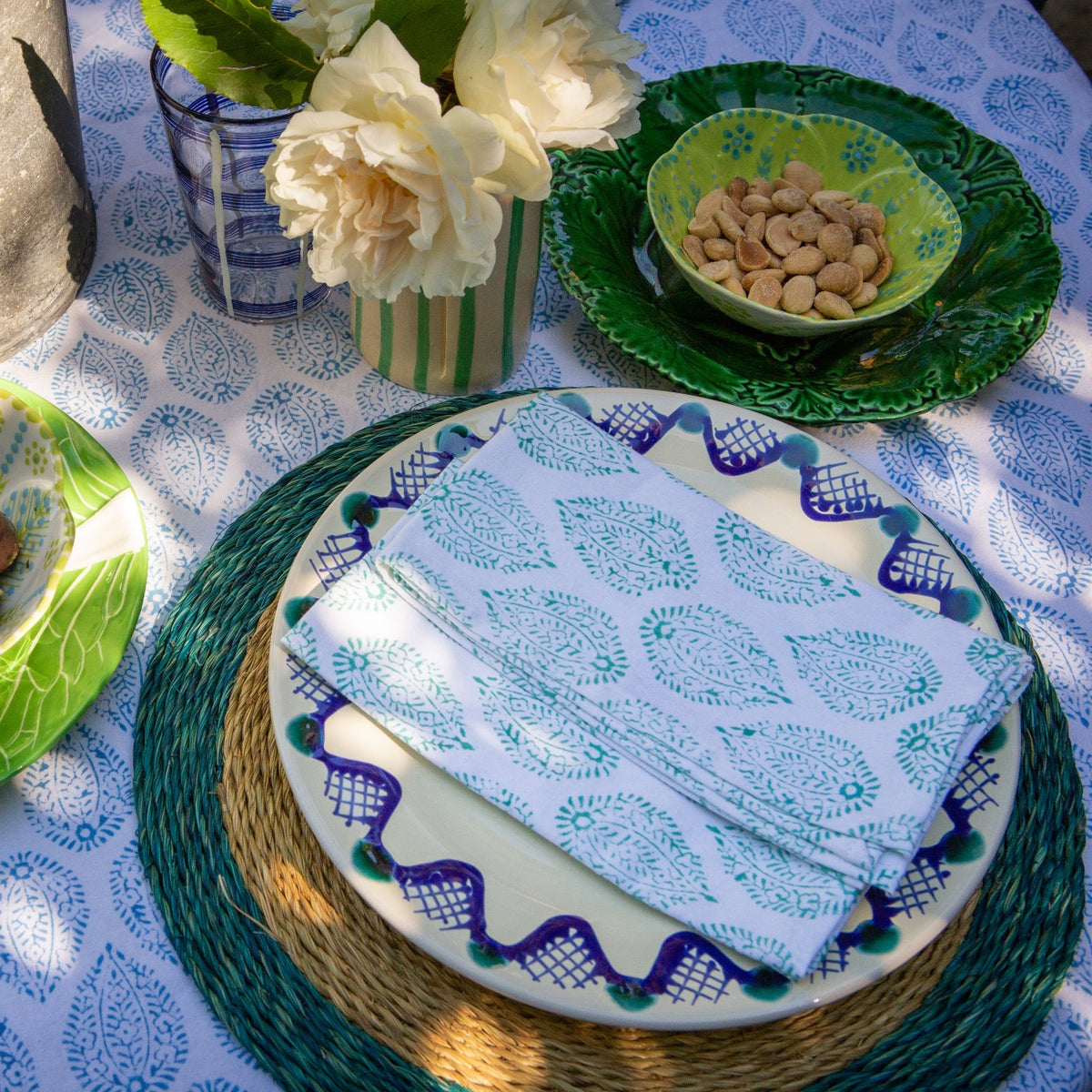 Green Leaf Napkin - Set of 4