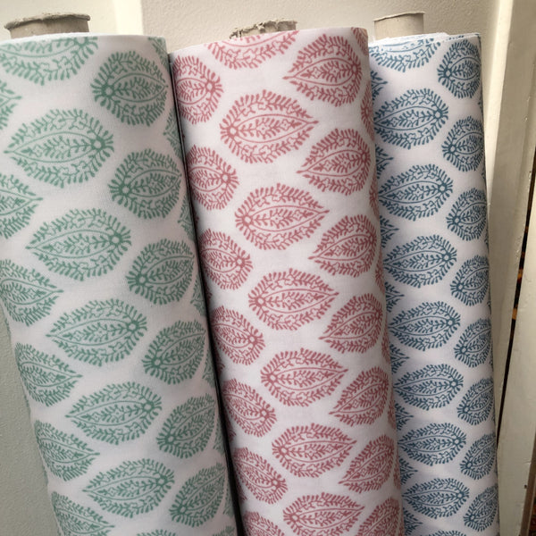Pink Leaf Oilcloth
